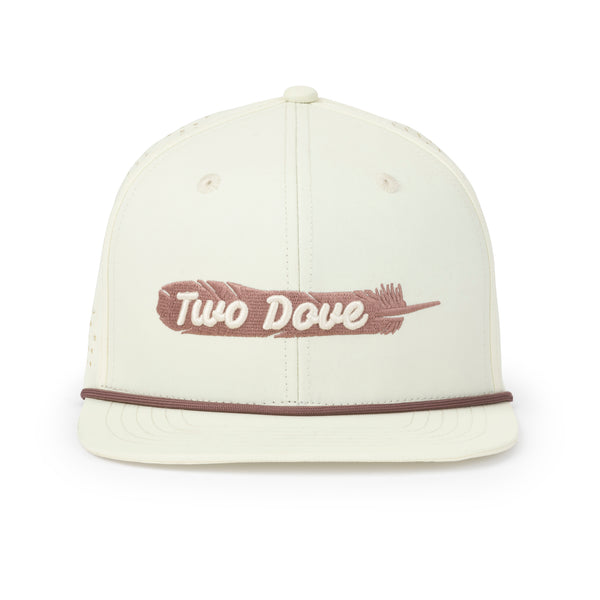 Feather Perforated Nylon Trucker - Cream - Two Dove Outdoors